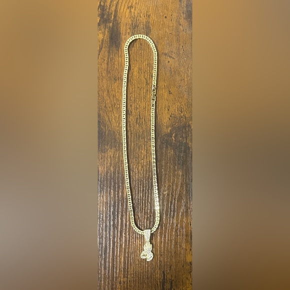 Jewelry | Fake Gold Necklace Of Praying Hands | Poshmark